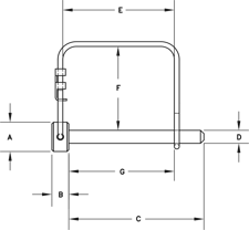 Square Wire Lock Pin - Stainless Steel