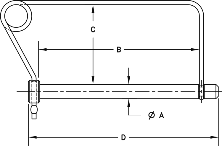 Snap Lock Pin Carbon
