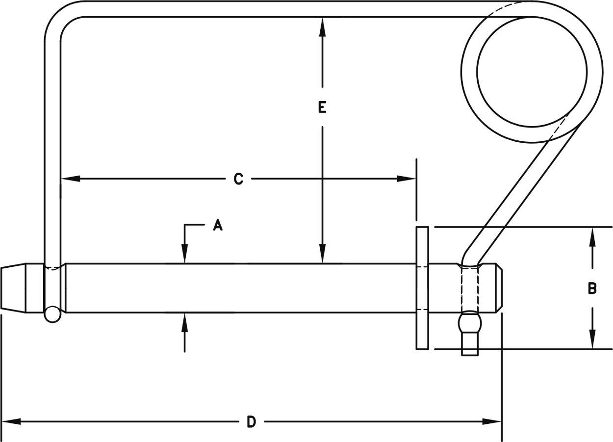 Snap Lock Pin w/Washer - stainless steel